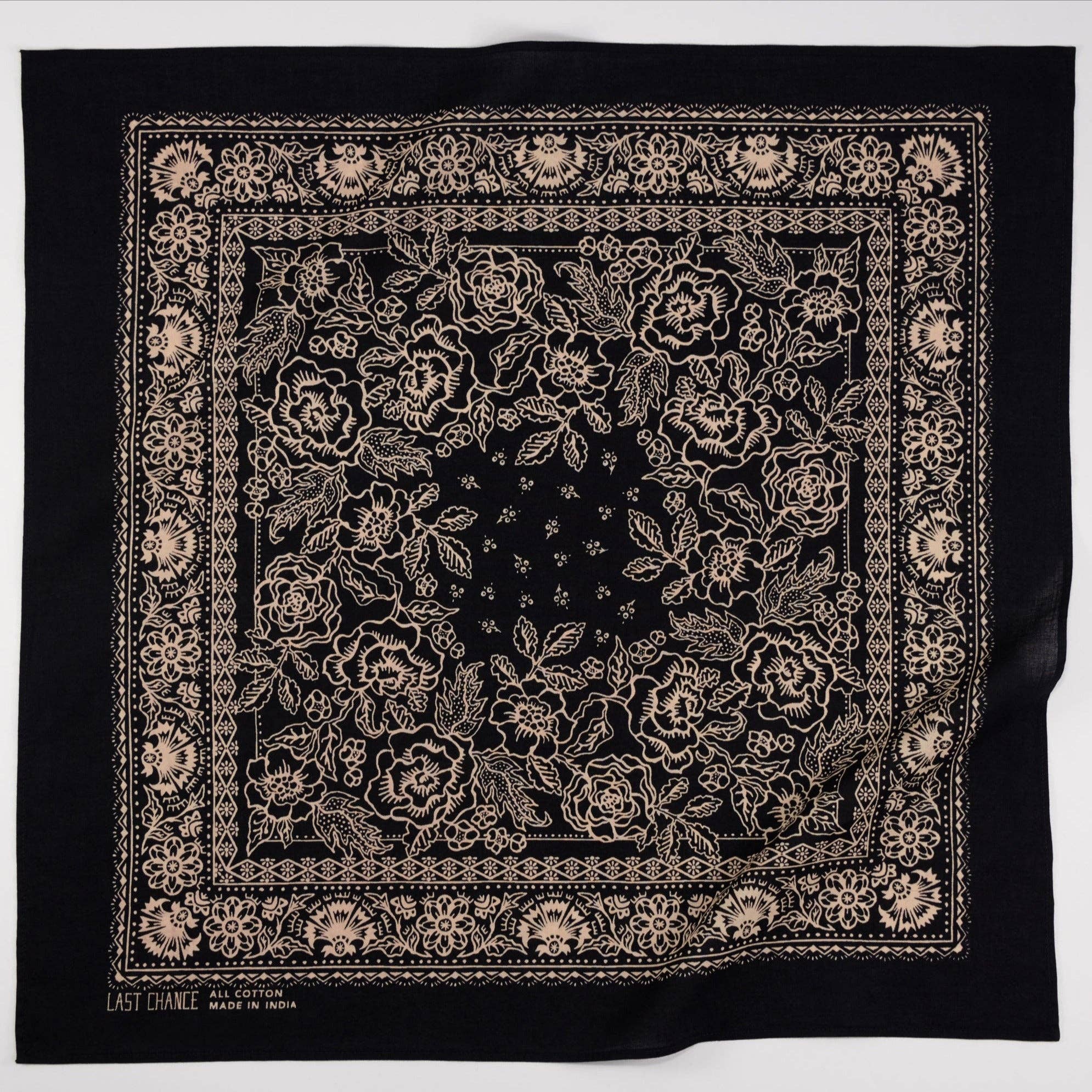 Cotton Rosey Bandana | Black – Oil & Cotton